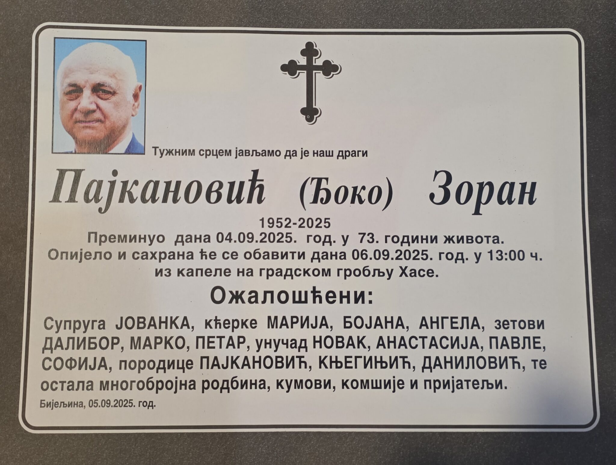 Čitulje - Posmrtnice - Moja Bijeljina